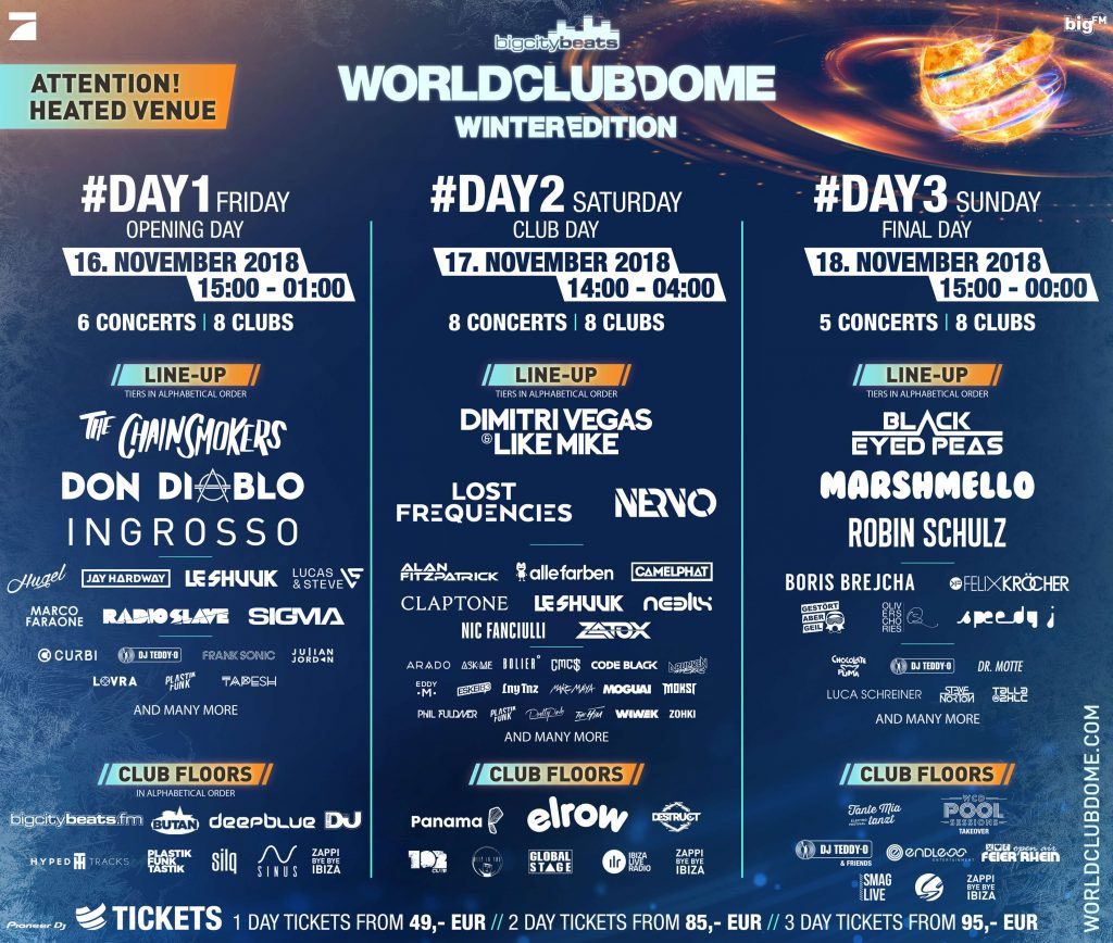 Die BigCityBeats WORLD CLUB DOME Winter Edition 2018 (mit Gewinnspiel ...